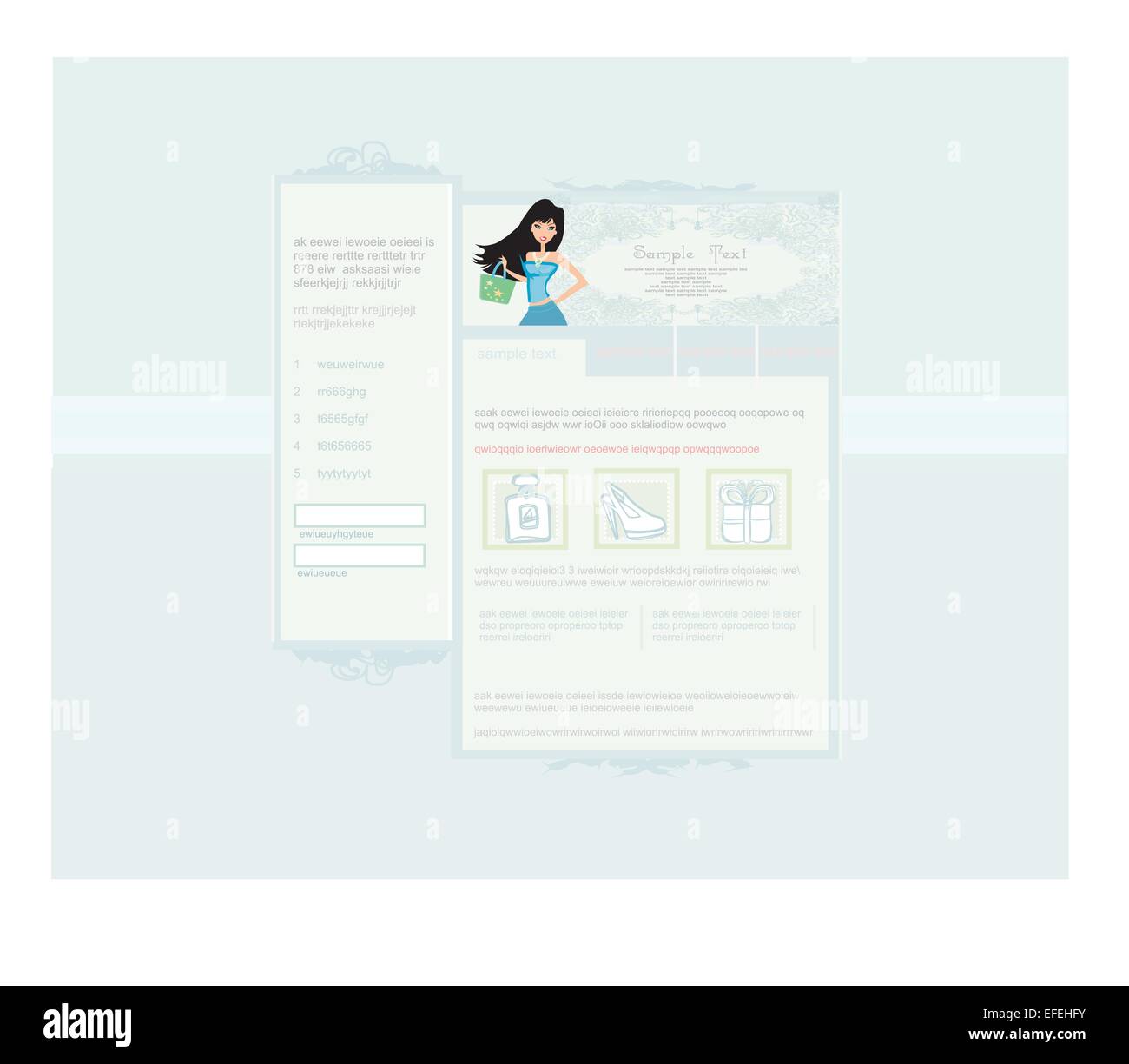 Fashion shopping Website template Stock Vector Image & Art - Alamy