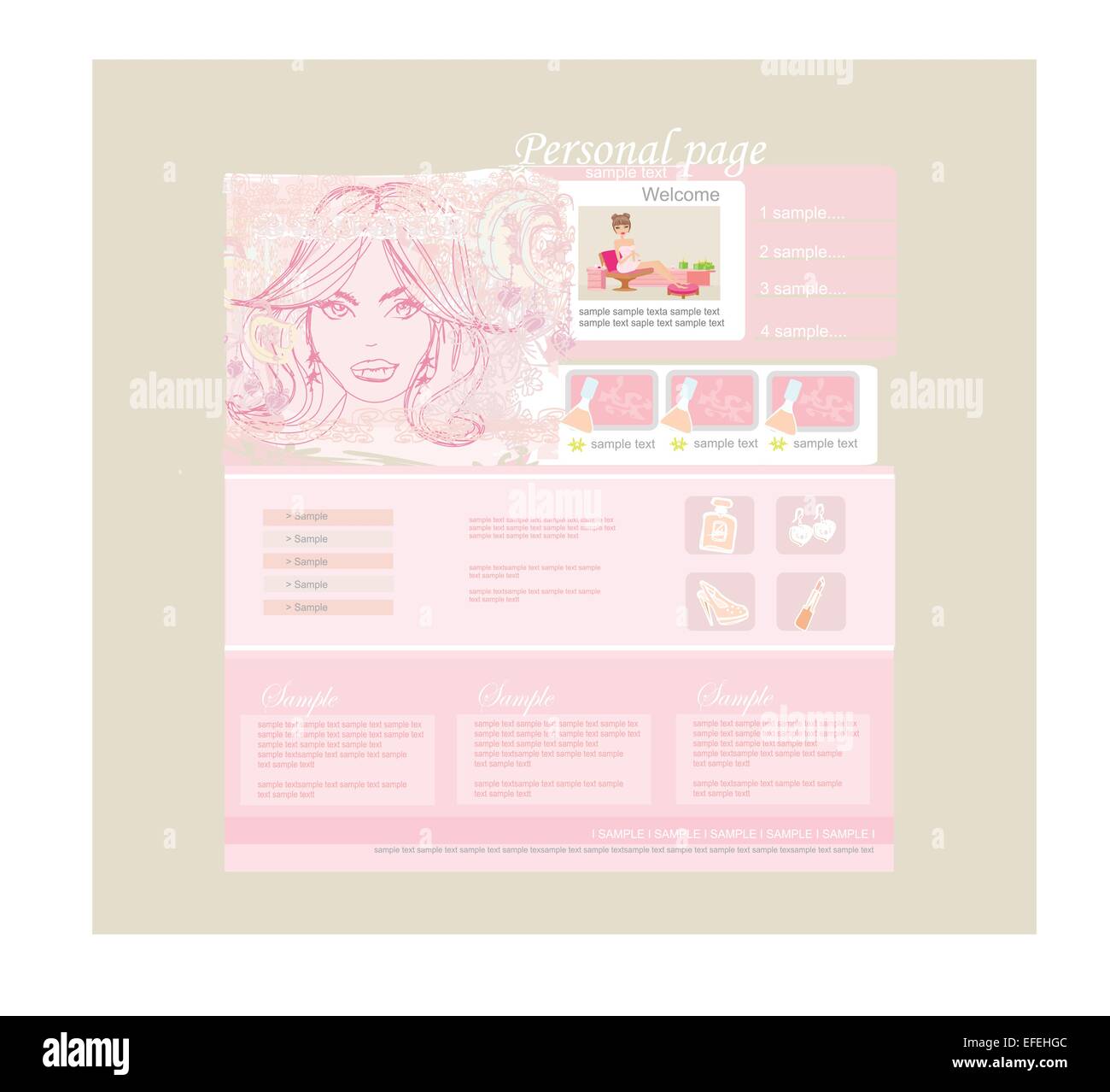 Fashion shopping Website template Stock Vector Image & Art - Alamy