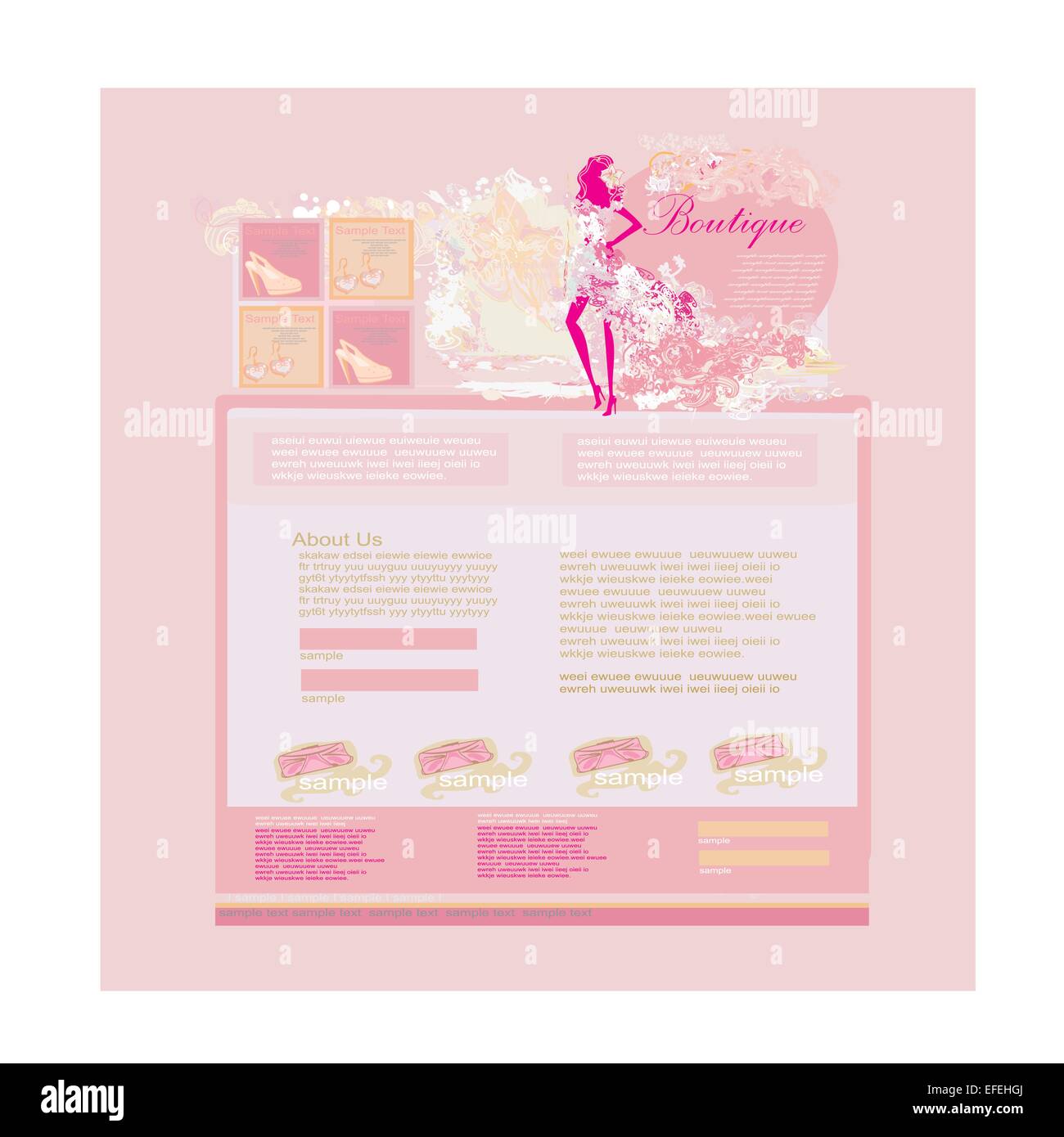 Fashion shopping Website template Stock Vector Image & Art - Alamy