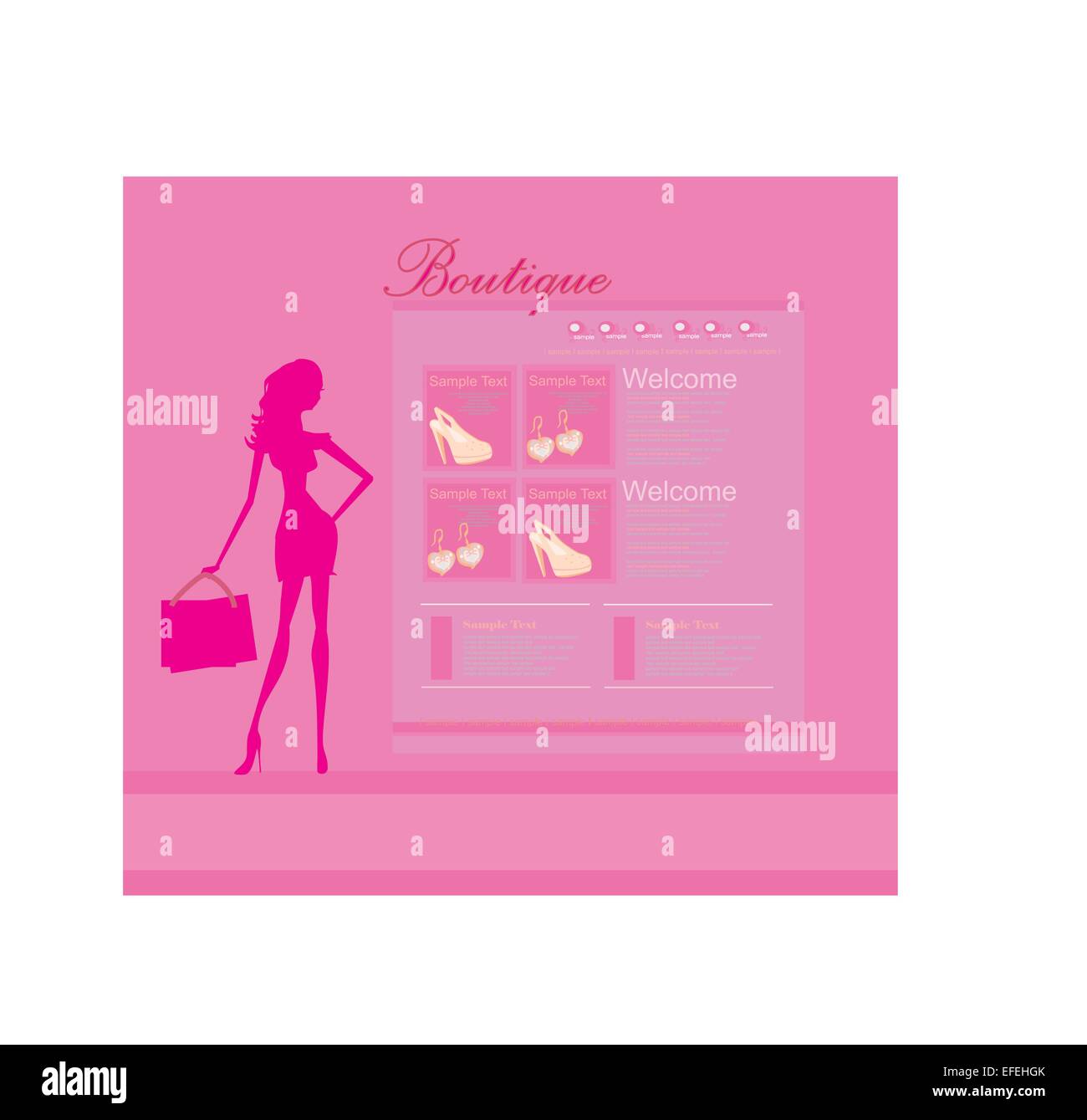 Fashion shopping Website template Stock Vector Image & Art - Alamy