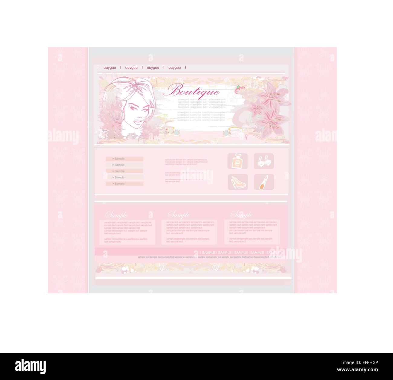 vector elegant modern website template Stock Vector Image & Art - Alamy