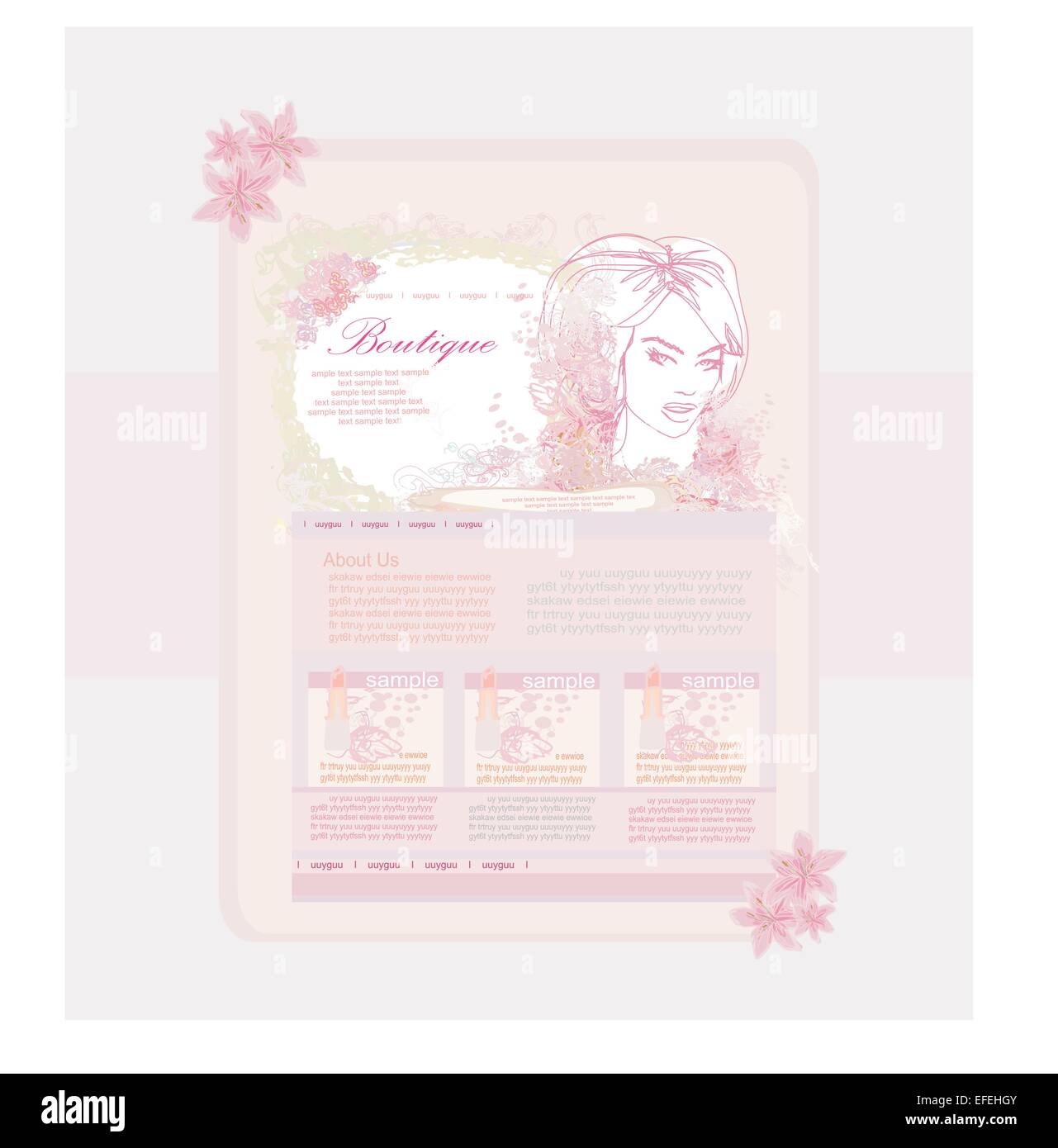 vector elegant modern website template Stock Vector Image & Art - Alamy