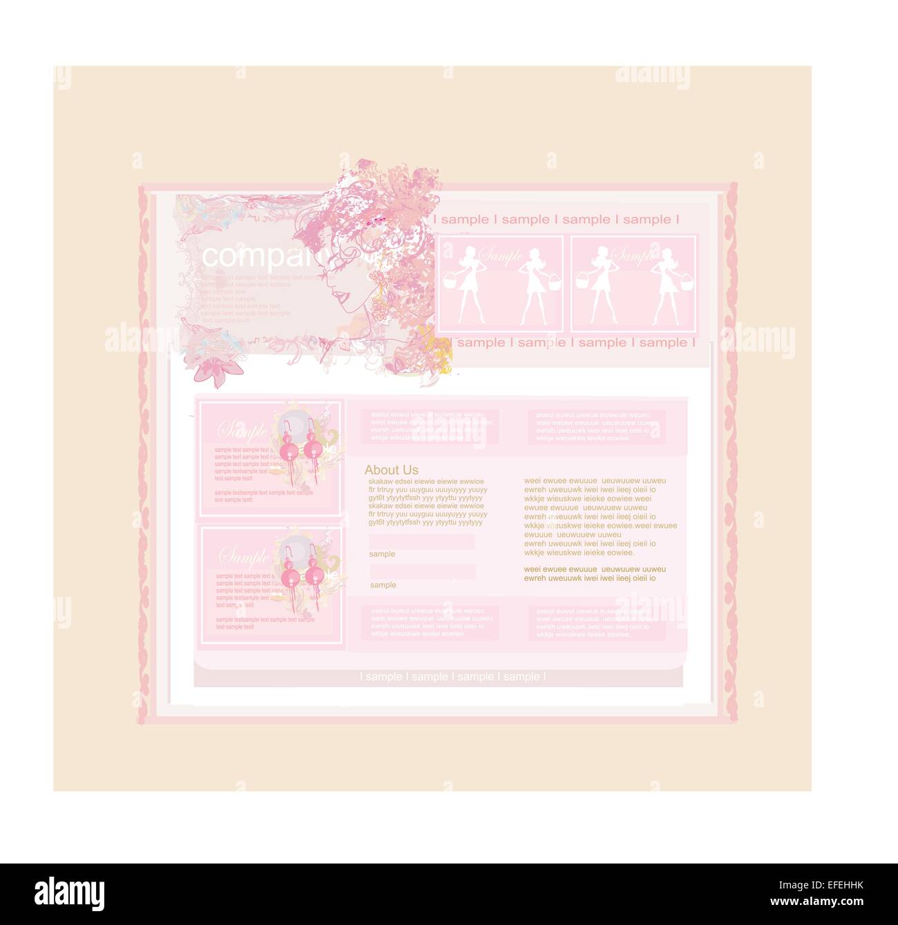 vector elegant modern website template Stock Vector Image & Art - Alamy