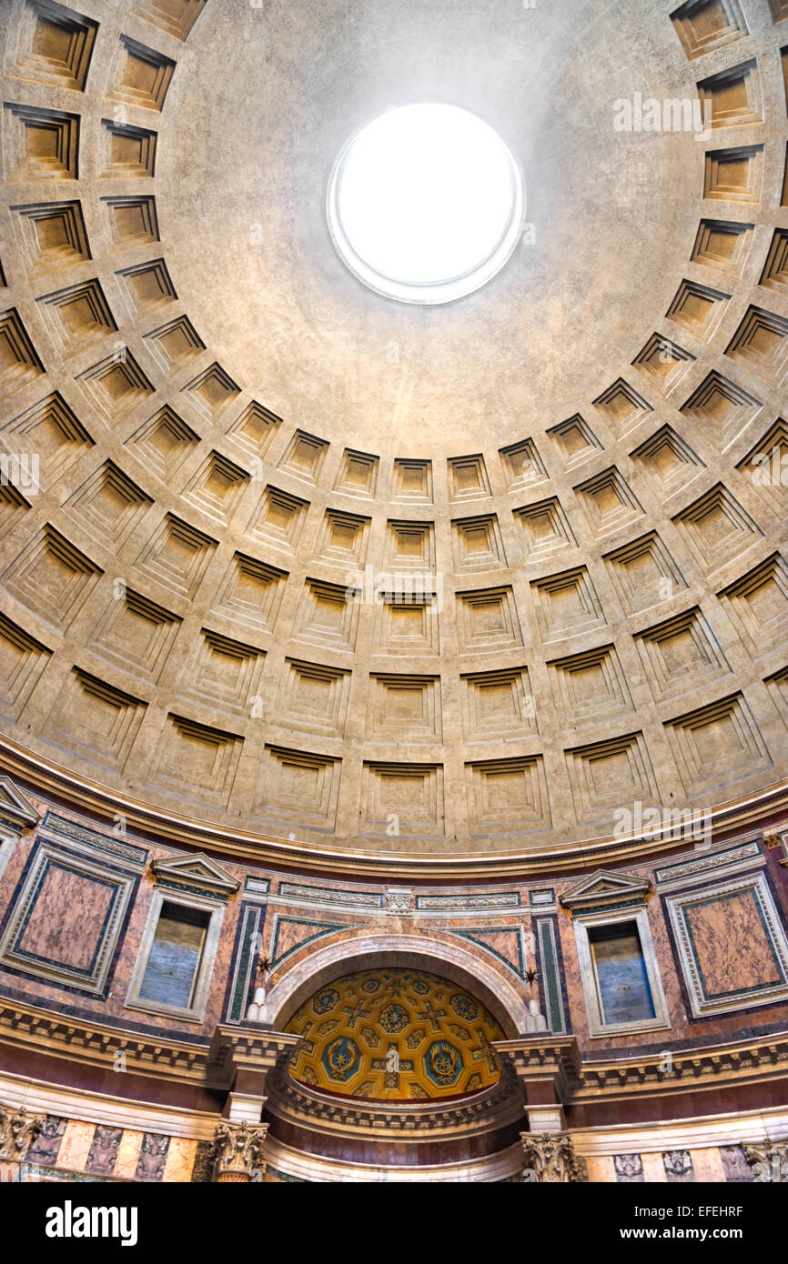 Inside the Pantheon, Rome, Italy Stock Photo - Alamy