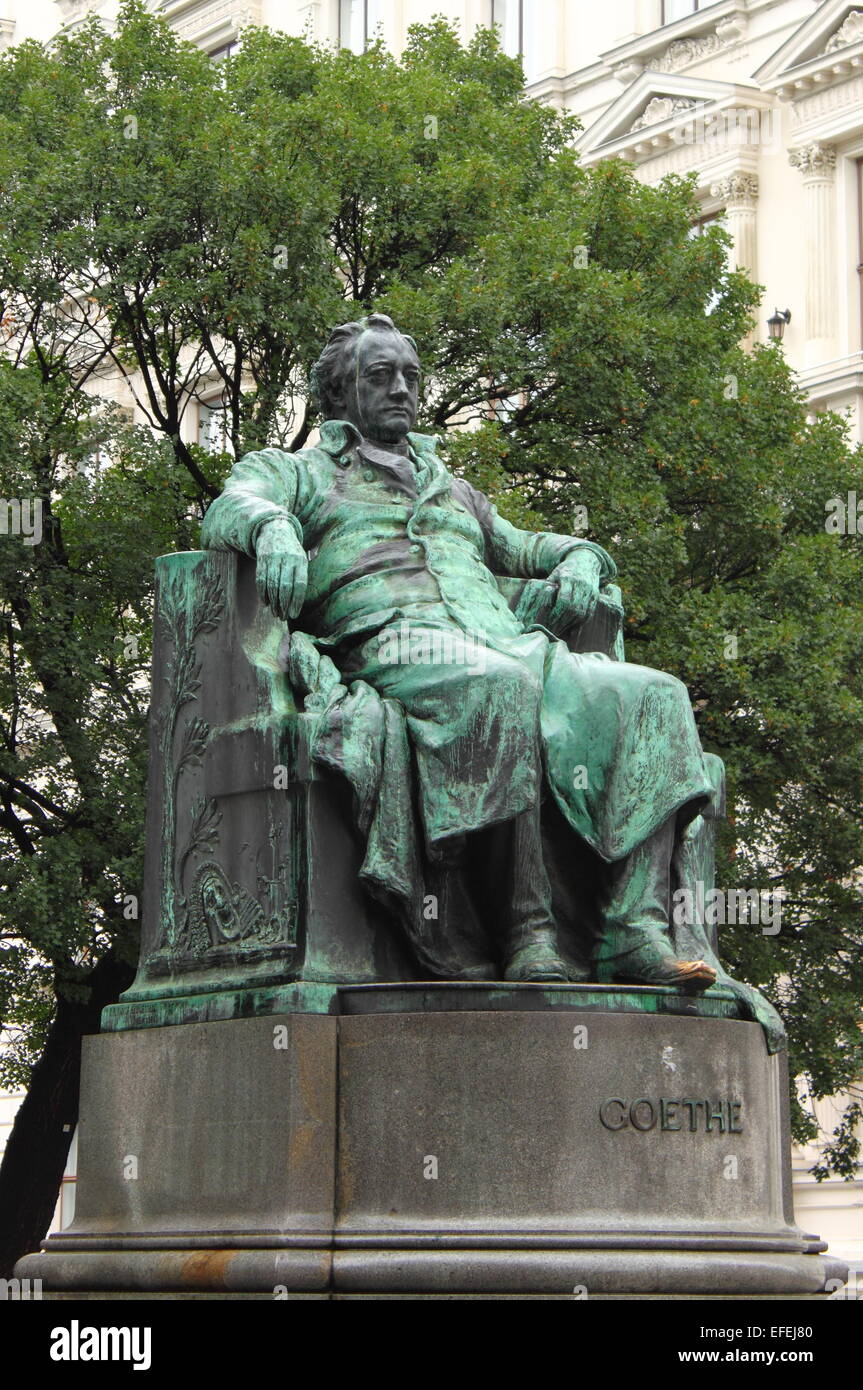 Bronze statue of Goethe in Vienna, Austria Stock Photo - Alamy