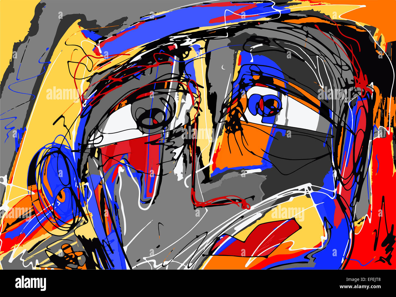 Abstract human face painting hi-res stock photography and images - Alamy