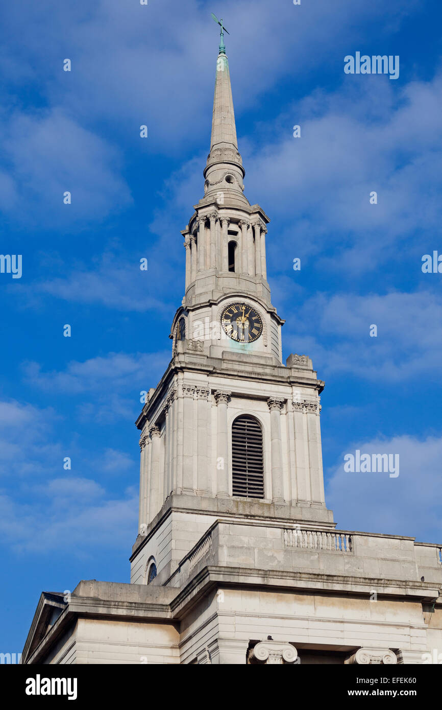 London, Tower Hamlets The steeple of All Saints Poplar parish church ...
