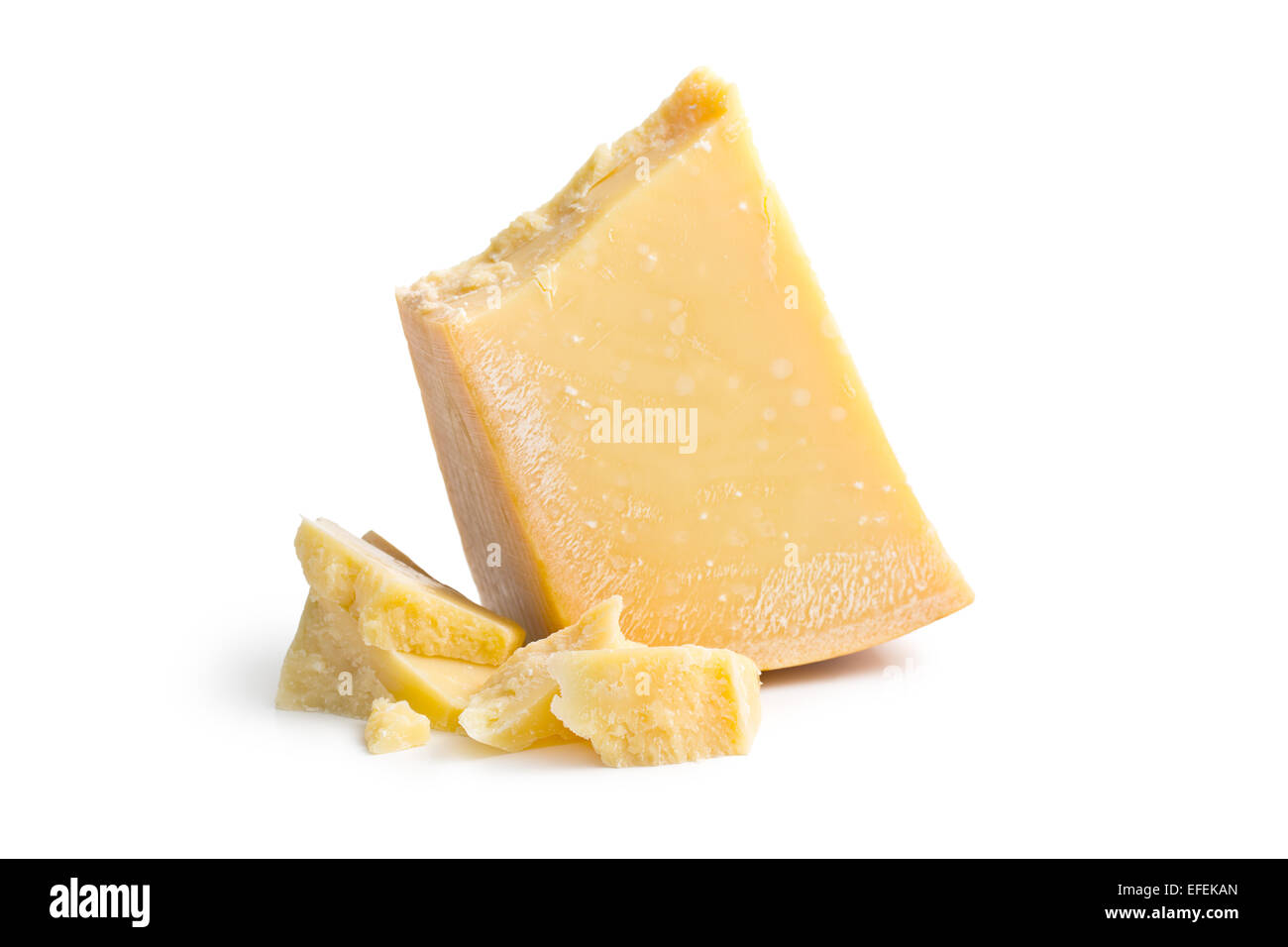 parmesan cheese on white background Stock Photo - Alamy
