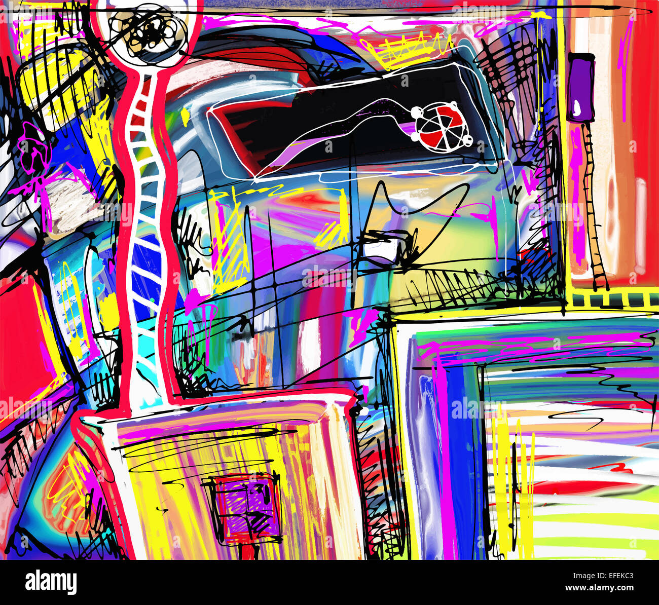 original digital painting of abstraction composition Stock Photo - Alamy