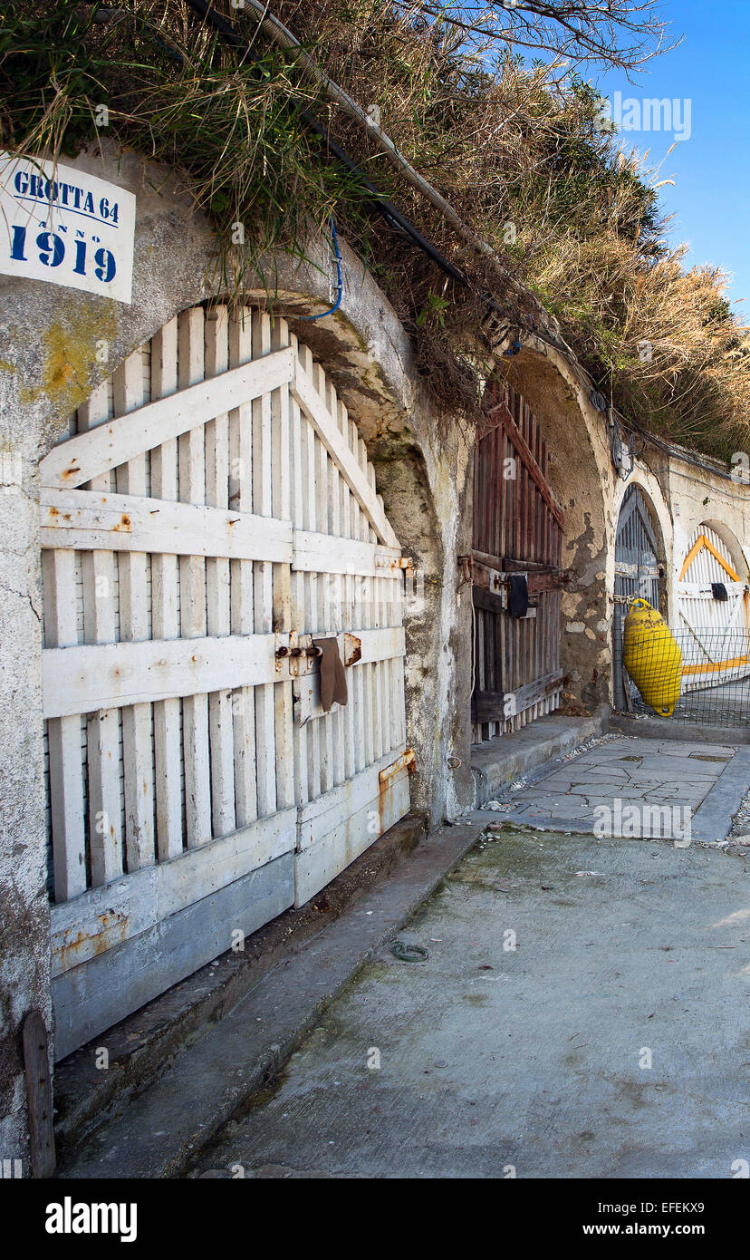 Marche, Ancona, the caves of Passetto Stock Photo - Alamy