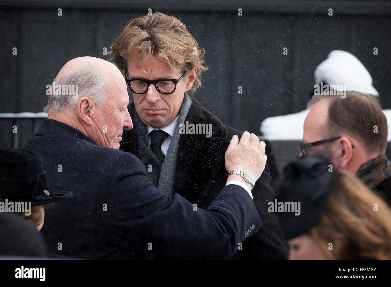 Oslo, Norway. 2nd Feb, 2015. King Harald of Norway (L) attends the ...