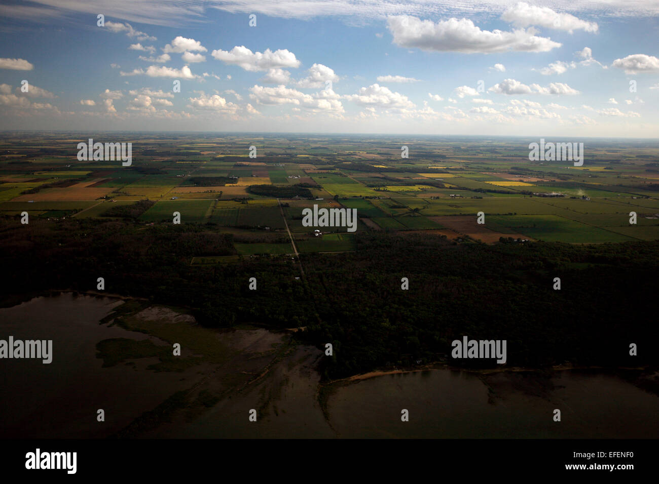 Farmland just north of Port Hope in Huron County, Michigan in the ...