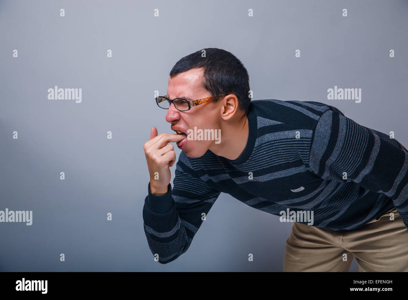 Man vomiting toilet hi-res stock photography and images - Alamy