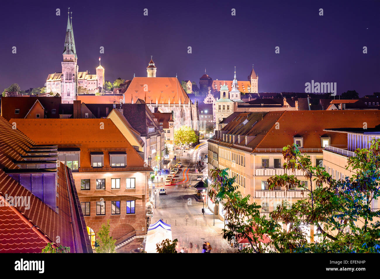 Nuremberg, Germany old town skyline Stock Photo - Alamy