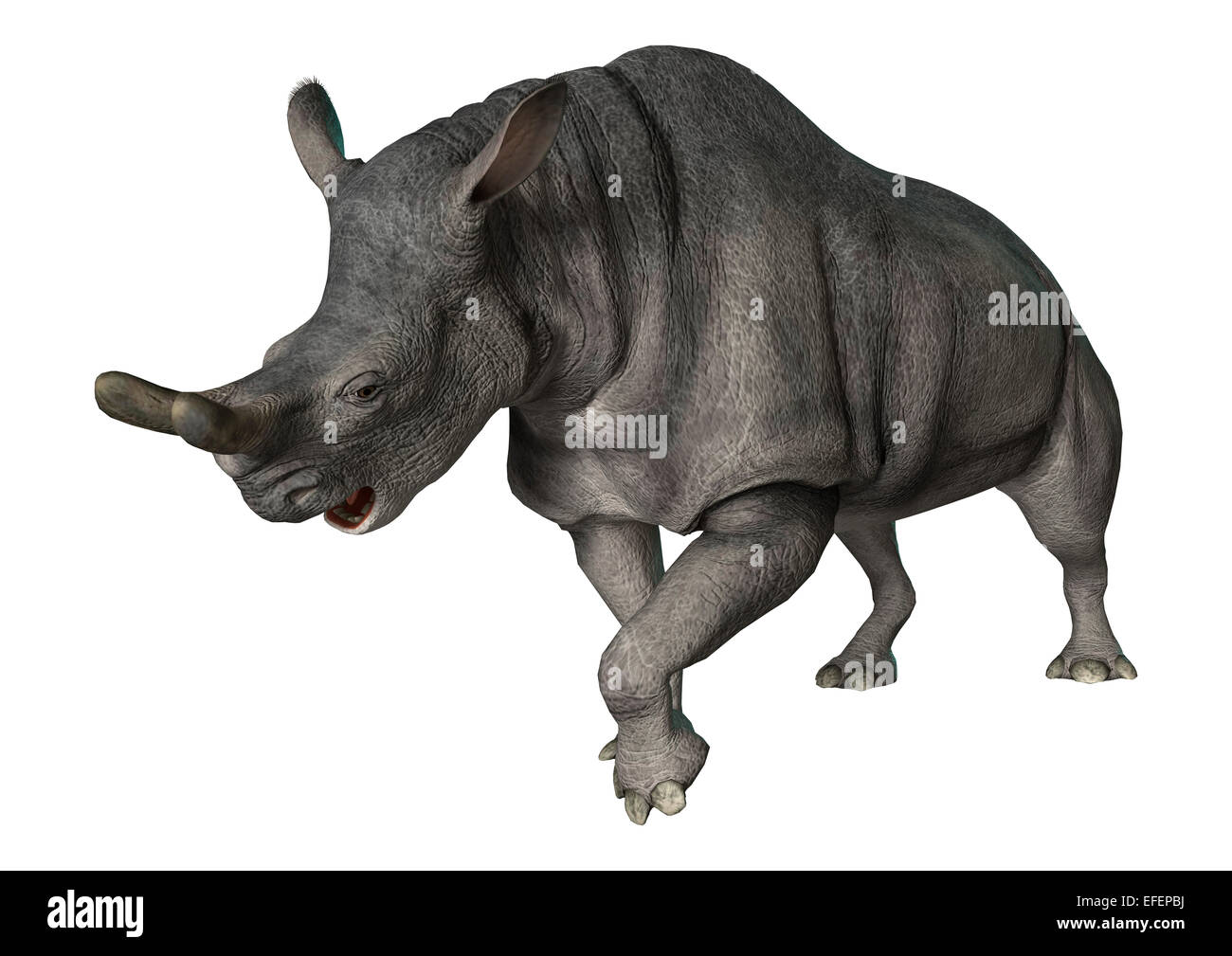 3D digital render of a Brontotherium isolated on white background Stock ...