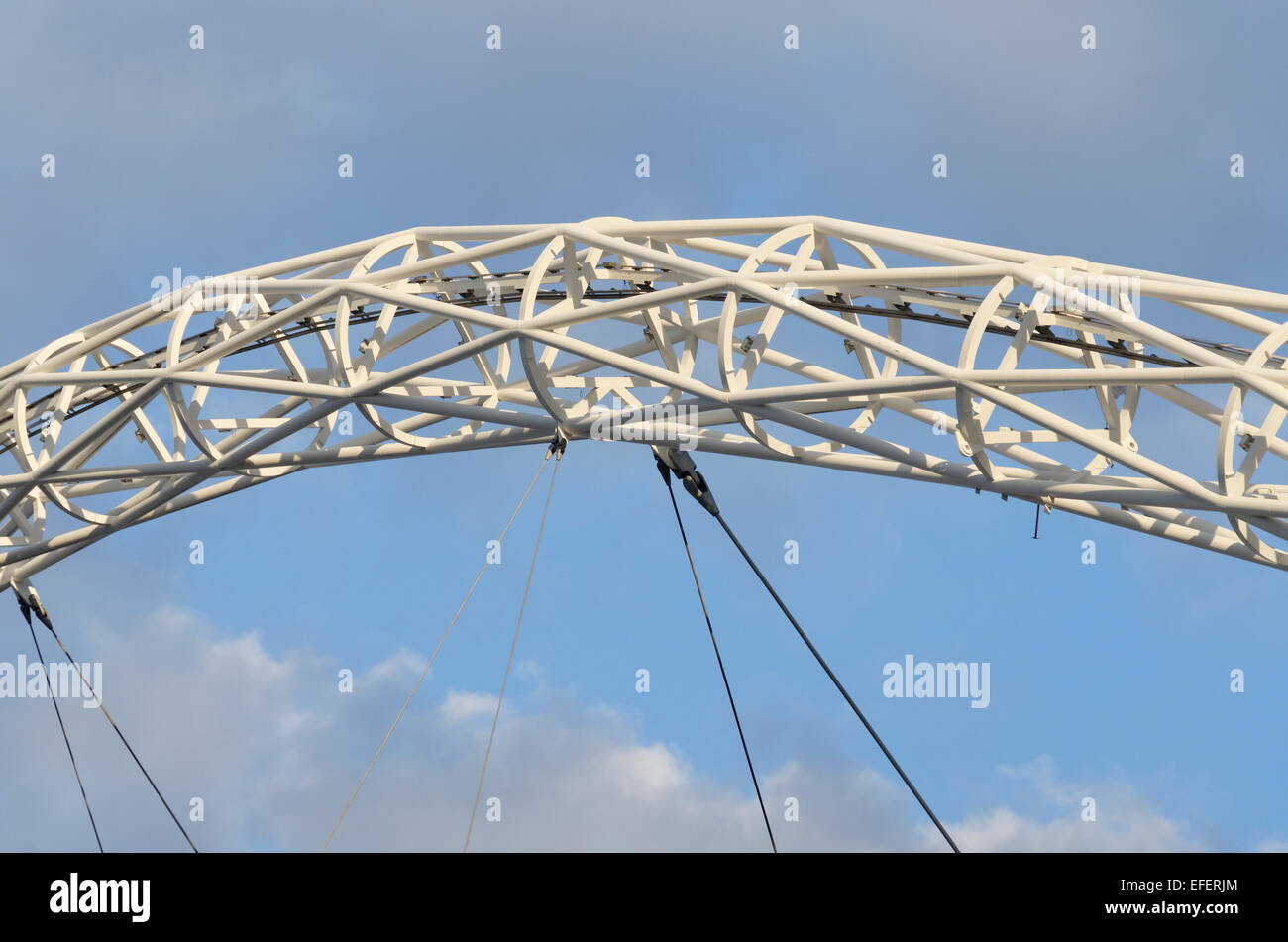 Close up tight crop of the infrastructure of roof and arch at the new ...