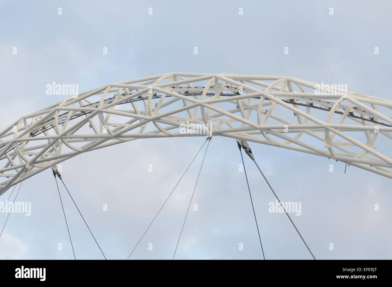 Close up tight crop of the infrastructure of roof and arch at the new ...
