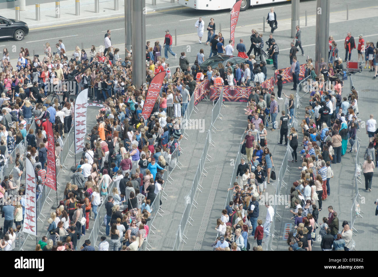 Crowds of audience and competitors outside Wembley Arena for the TV ...