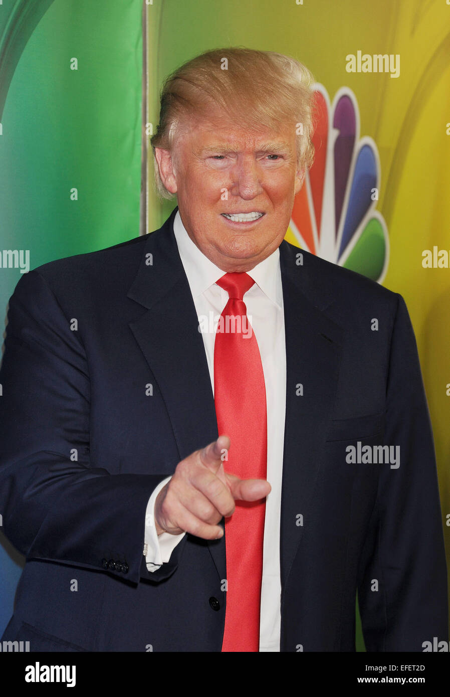 DONALD TRUMP US businessman in January 2015. Photo Jeffey Mayer Stock ...