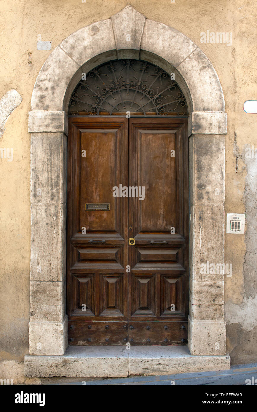 Italian front door, Tuscany Stock Photo - Alamy