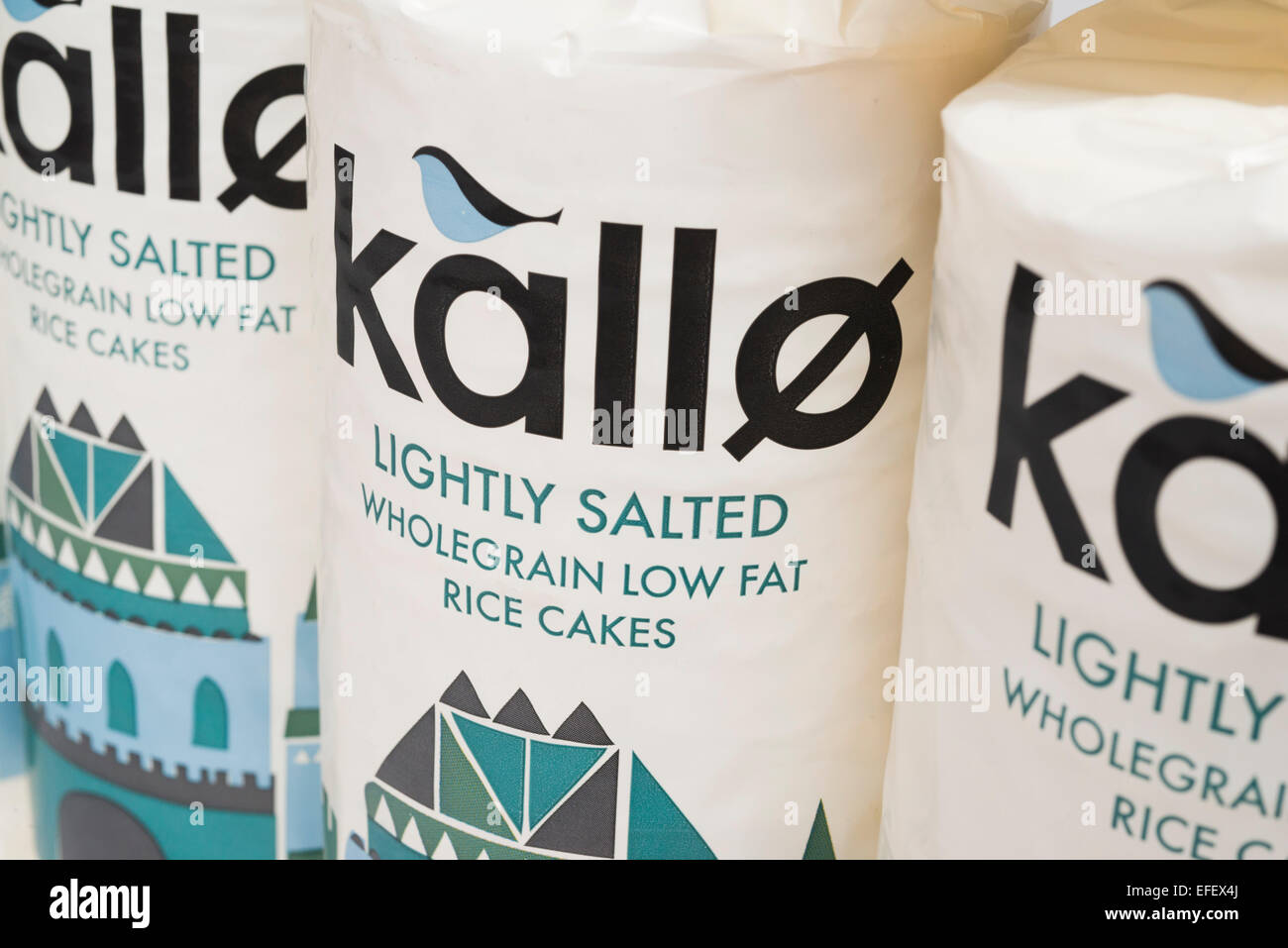Packets of Kallo rice cakes Stock Photo - Alamy