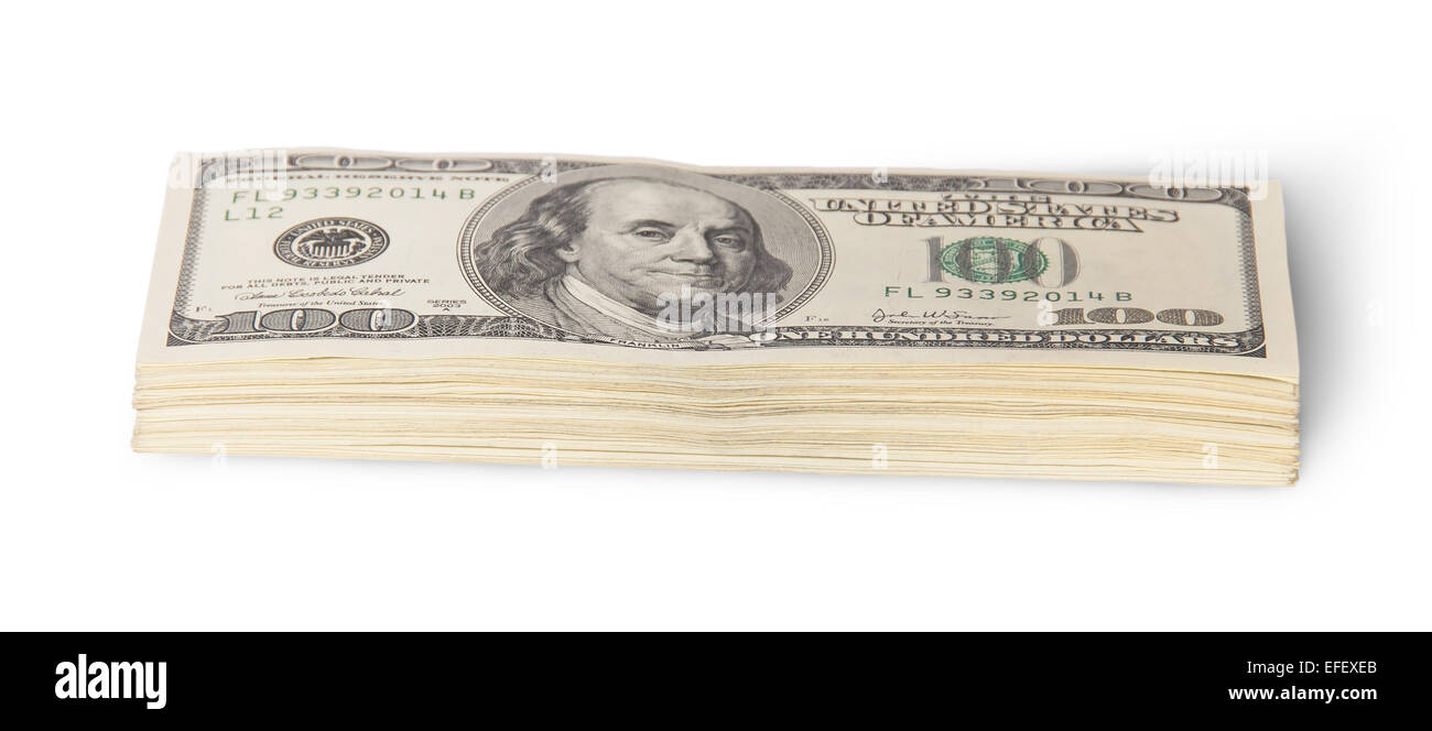 Hundred dollar bill stack hi-res stock photography and images - Alamy