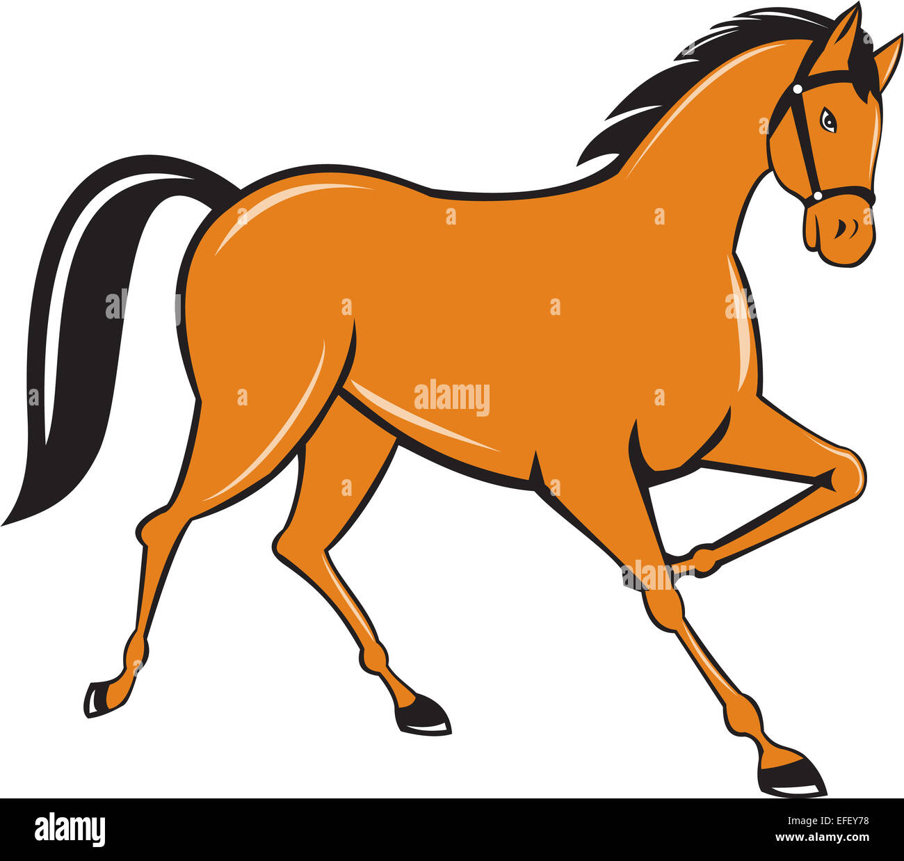Horse Cantering Silhouette