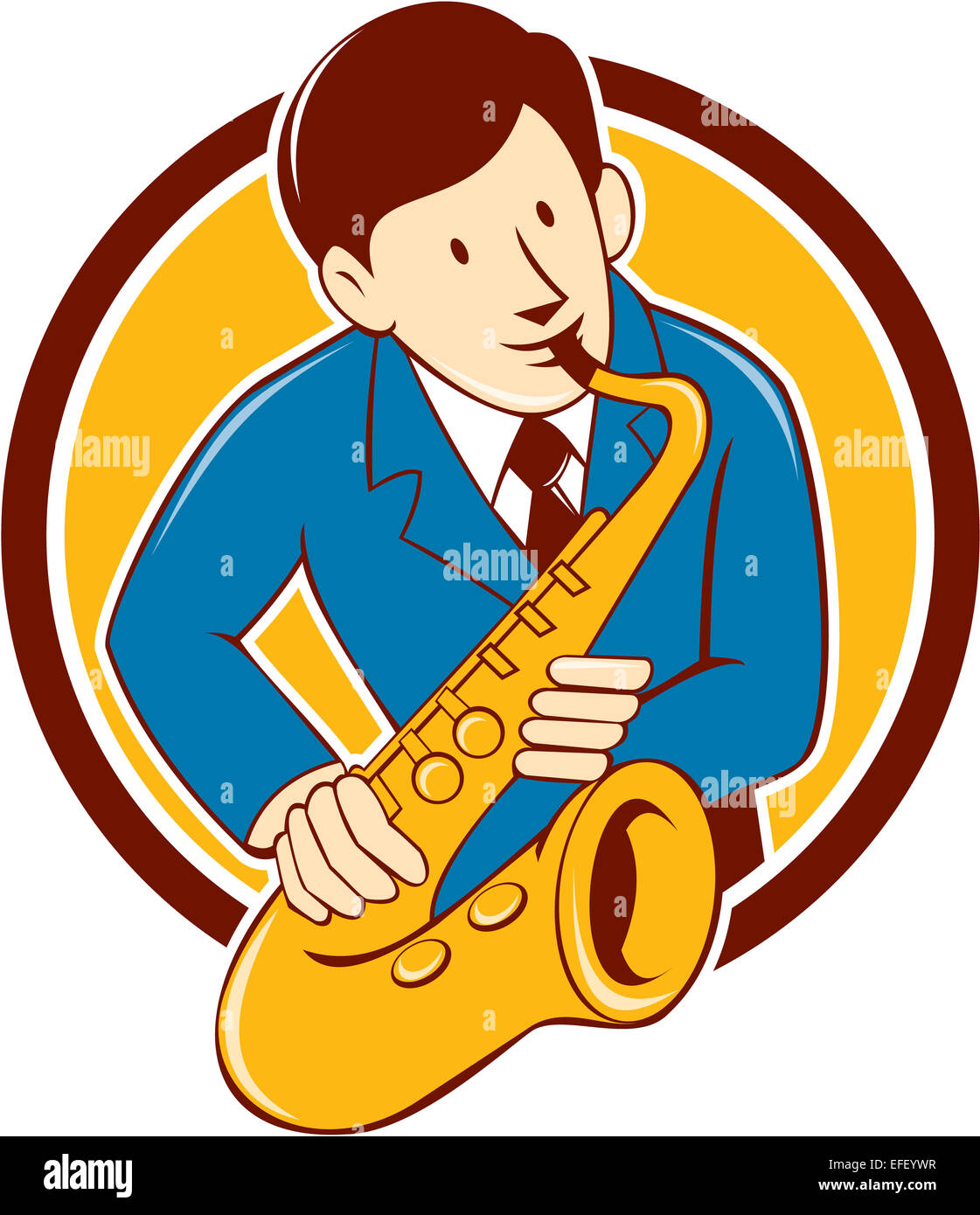 Cartoon Saxophone Player Music Clip Art. Saxophone. Saxophone.