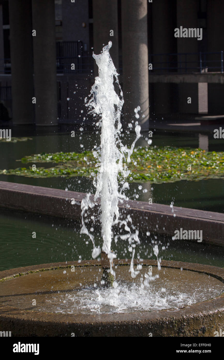 Water Fountain at The Barbican Centre London Stock Photo - Alamy