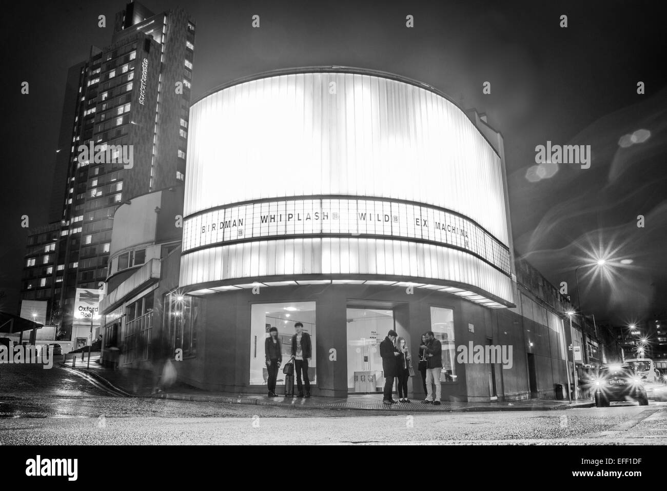 People in the cinema Black and White Stock Photos & Images - Alamy