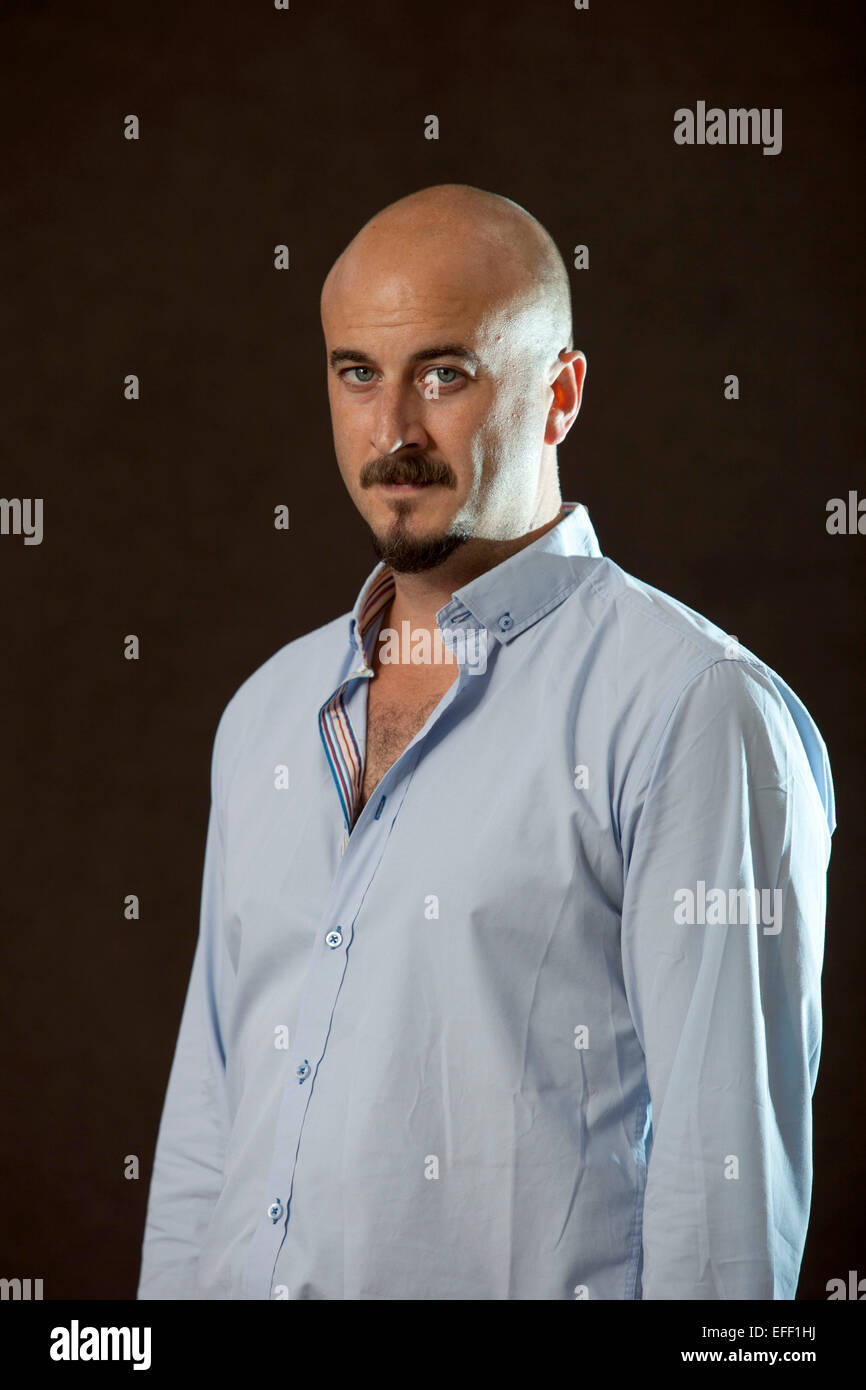 A portrait of Greg Baxter at the Edinburgh International Book Festival ...