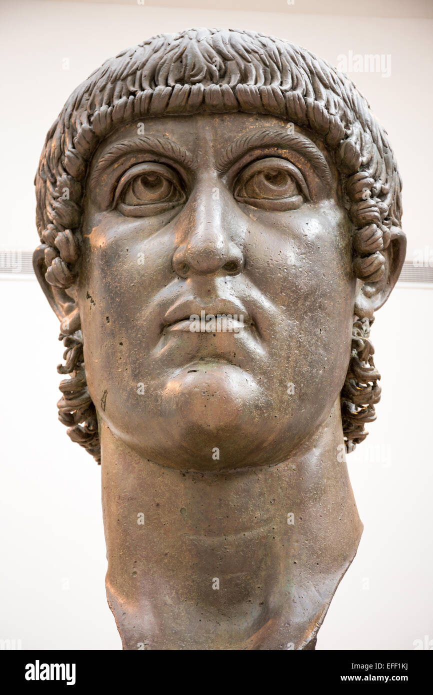 Head of Colossal Bronze Statue of Constantine, Marcus Aurelius, Palazzo ...