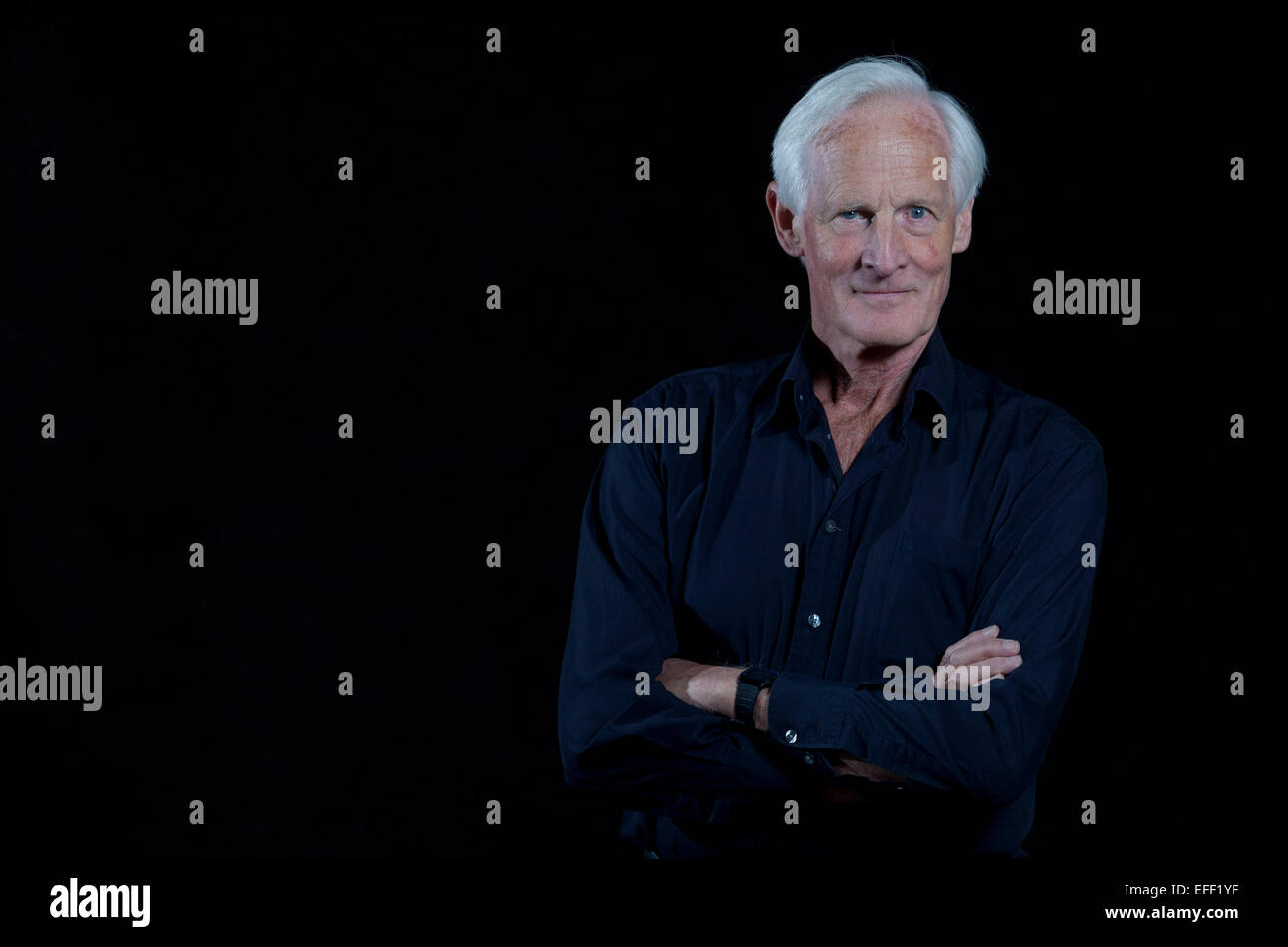 A portrait of John Man at the Edinburgh International Book Festival ...
