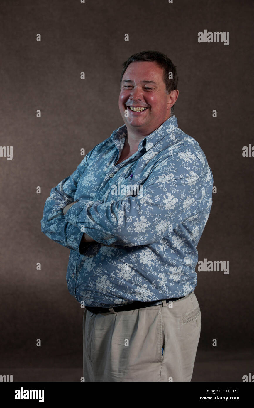 A portrait of Jon Gower at the Edinburgh International Book Festival ...