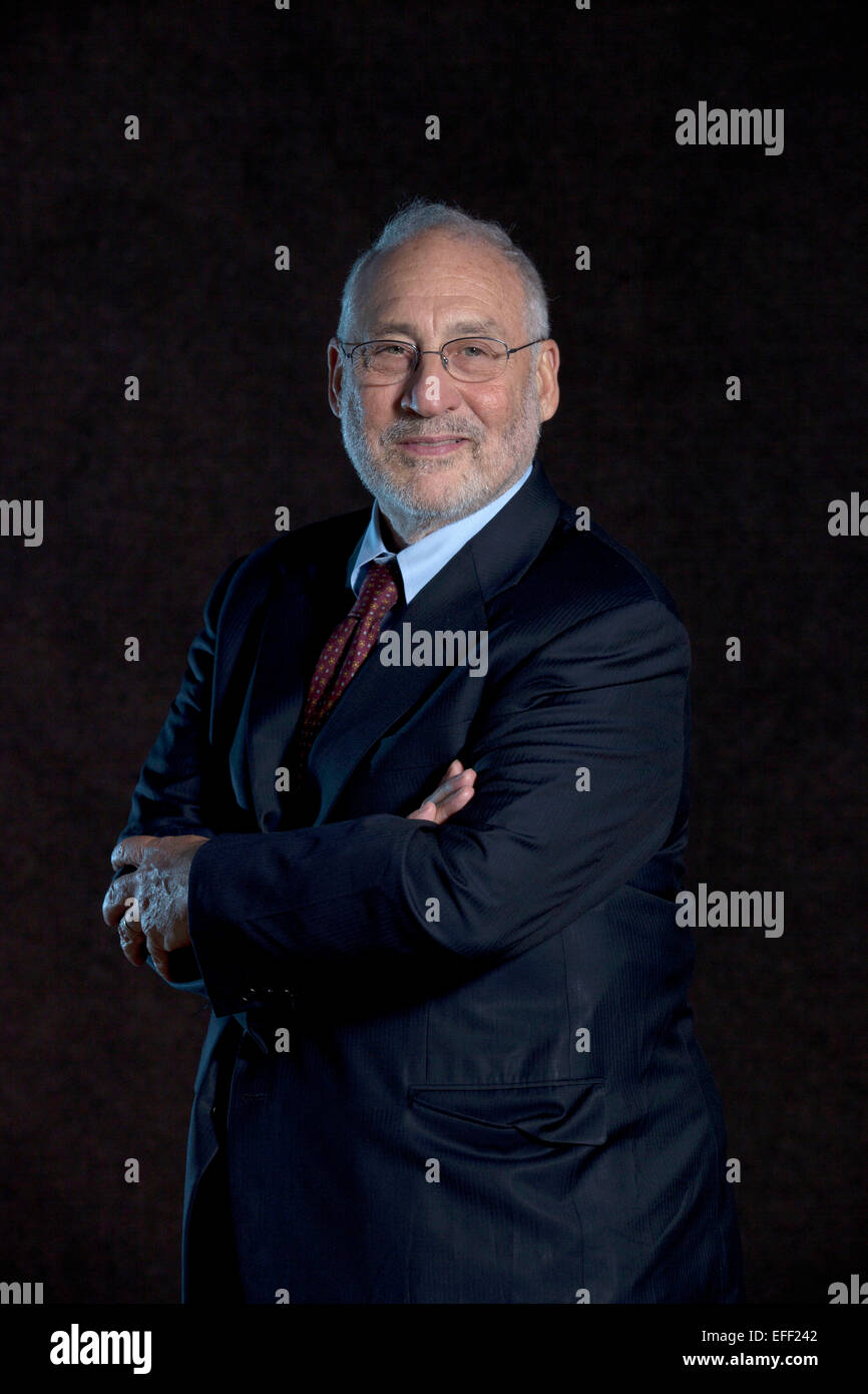 A portrait of Joseph Stiglitz at the Edinburgh International Book ...