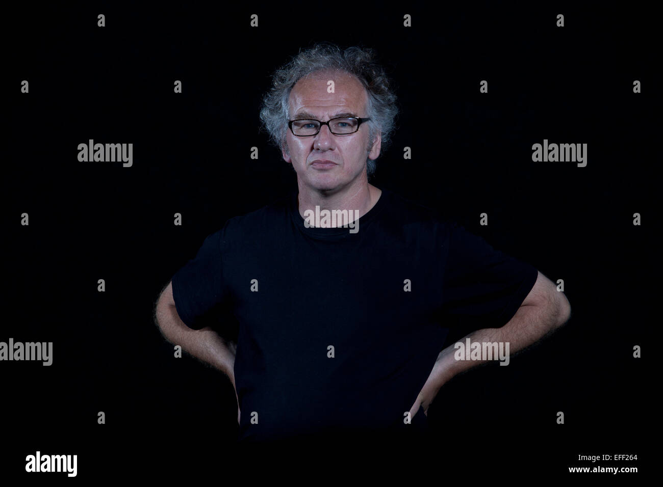 A portrait of Nick Papadimitriou at the Edinburgh International Book ...