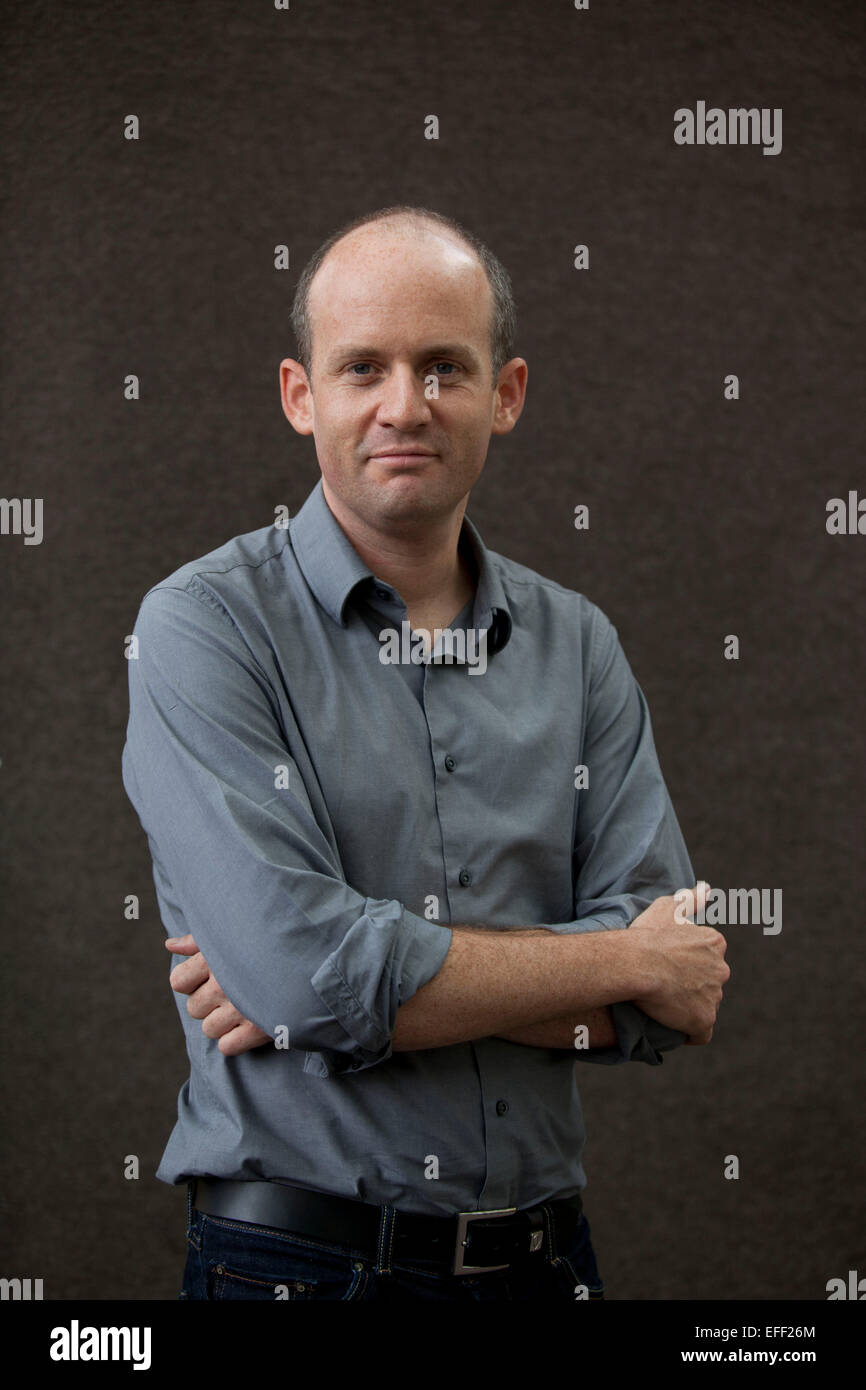 A portrait of Oliver Burkeman at the Edinburgh International Book ...