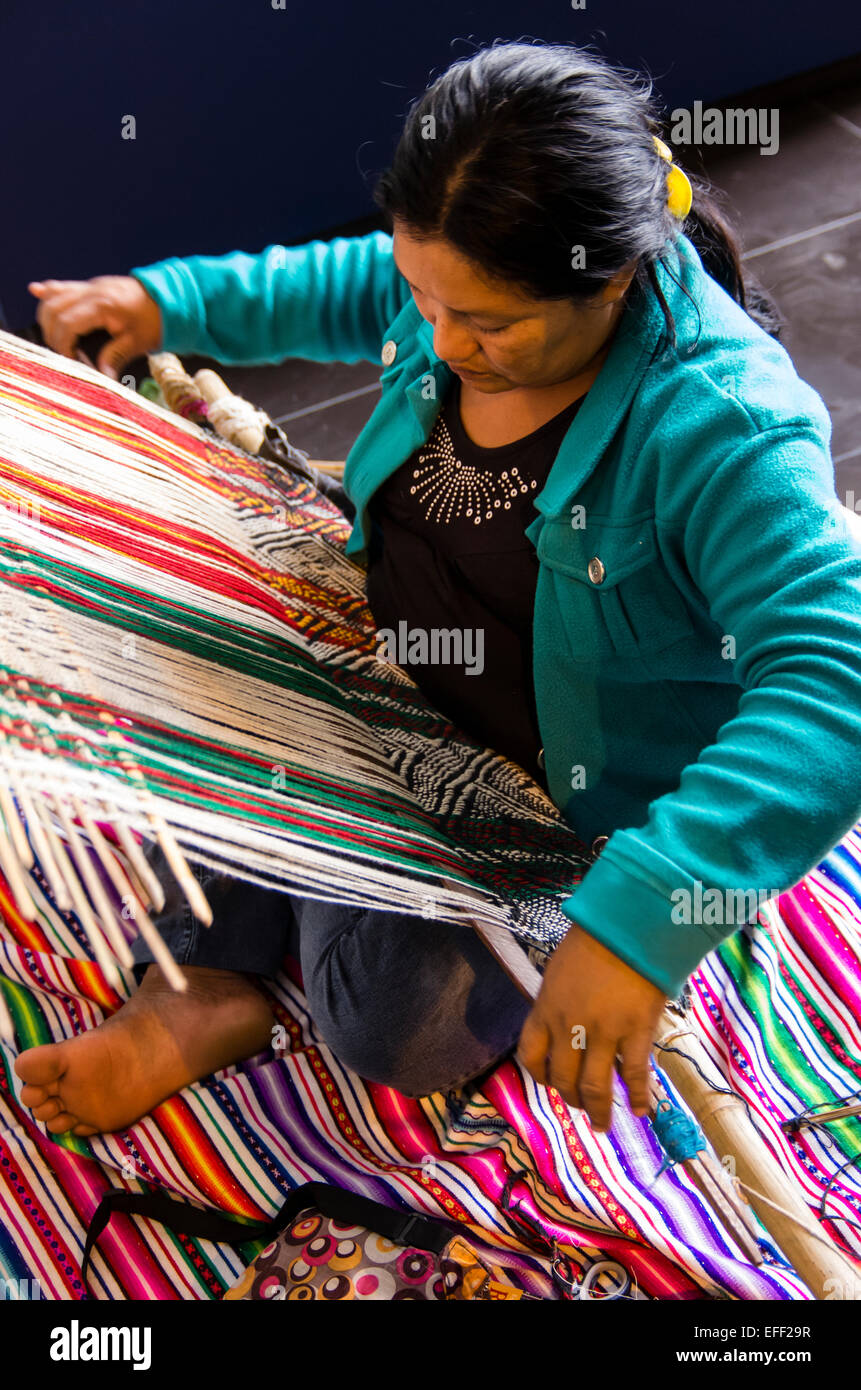 Peruvian Indigenous artisan women .Andean women Stock Photo - Alamy
