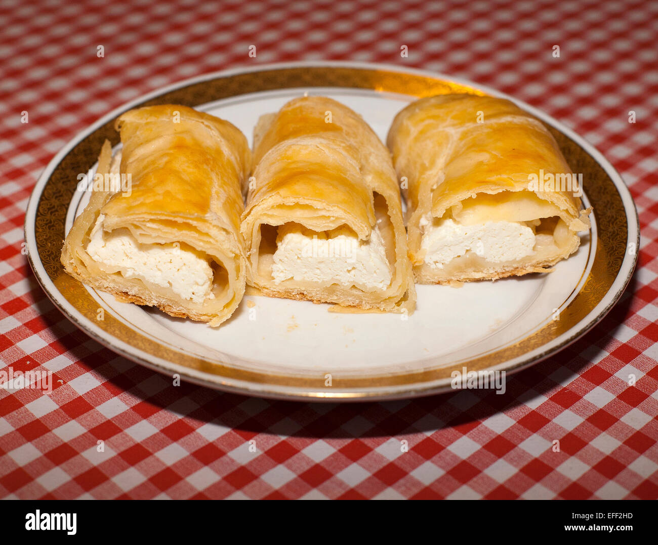 Homemade hungarian turos retes on family table Stock Photo - Alamy