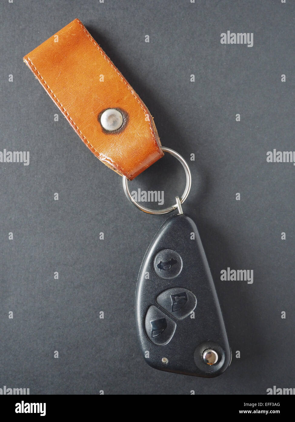 Car key with wireless remote control for door opening and key ring ...