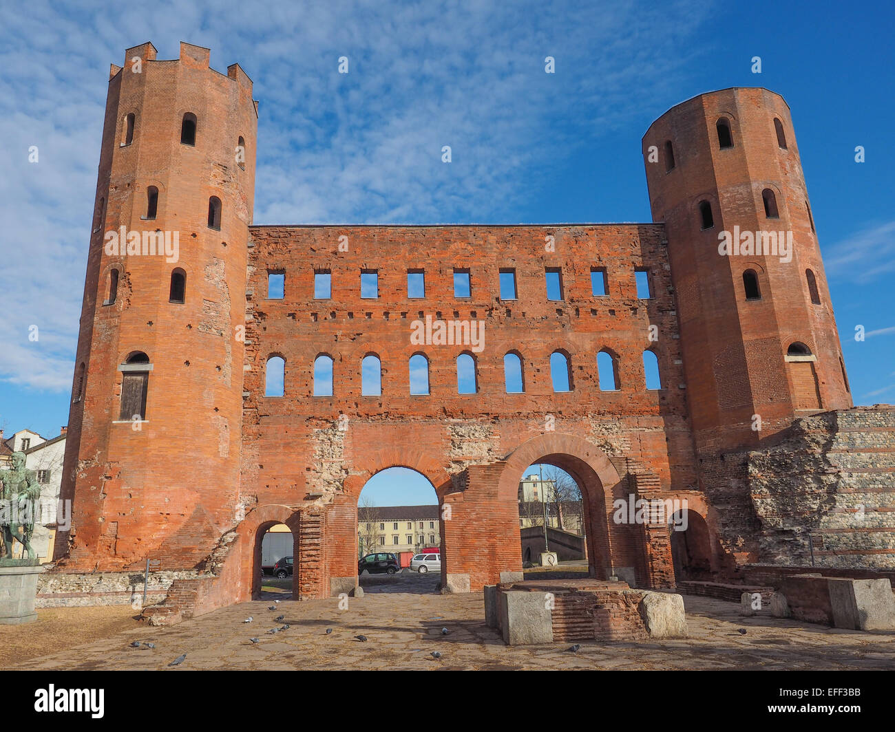 Porte Palatine ancient roman gates ruins in Turin Italy Stock Photo - Alamy