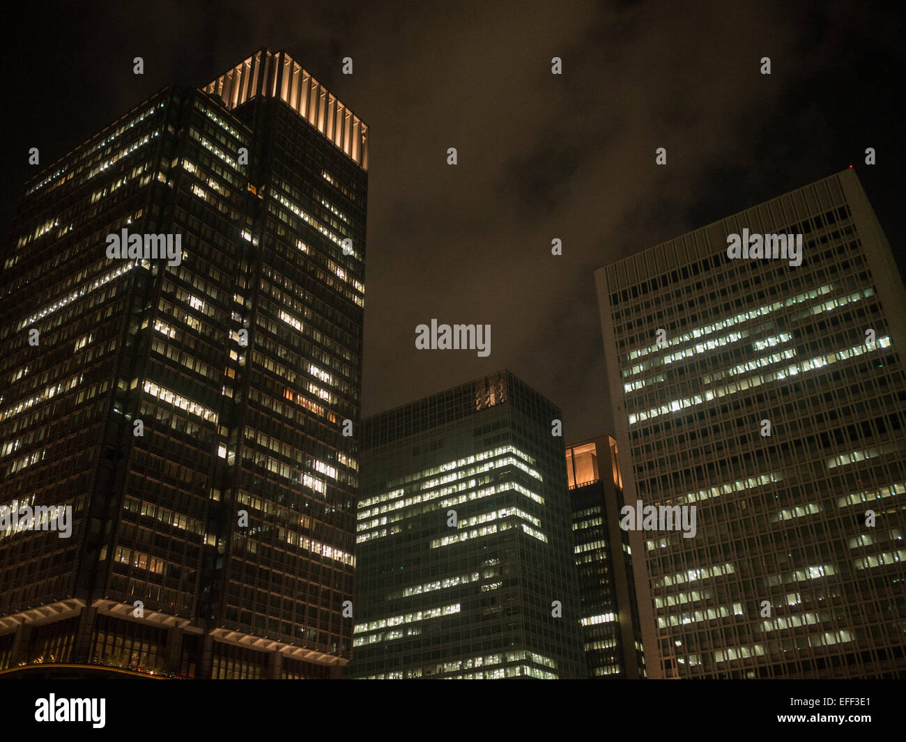 Office building, night, some lights hi-res stock photography and images ...