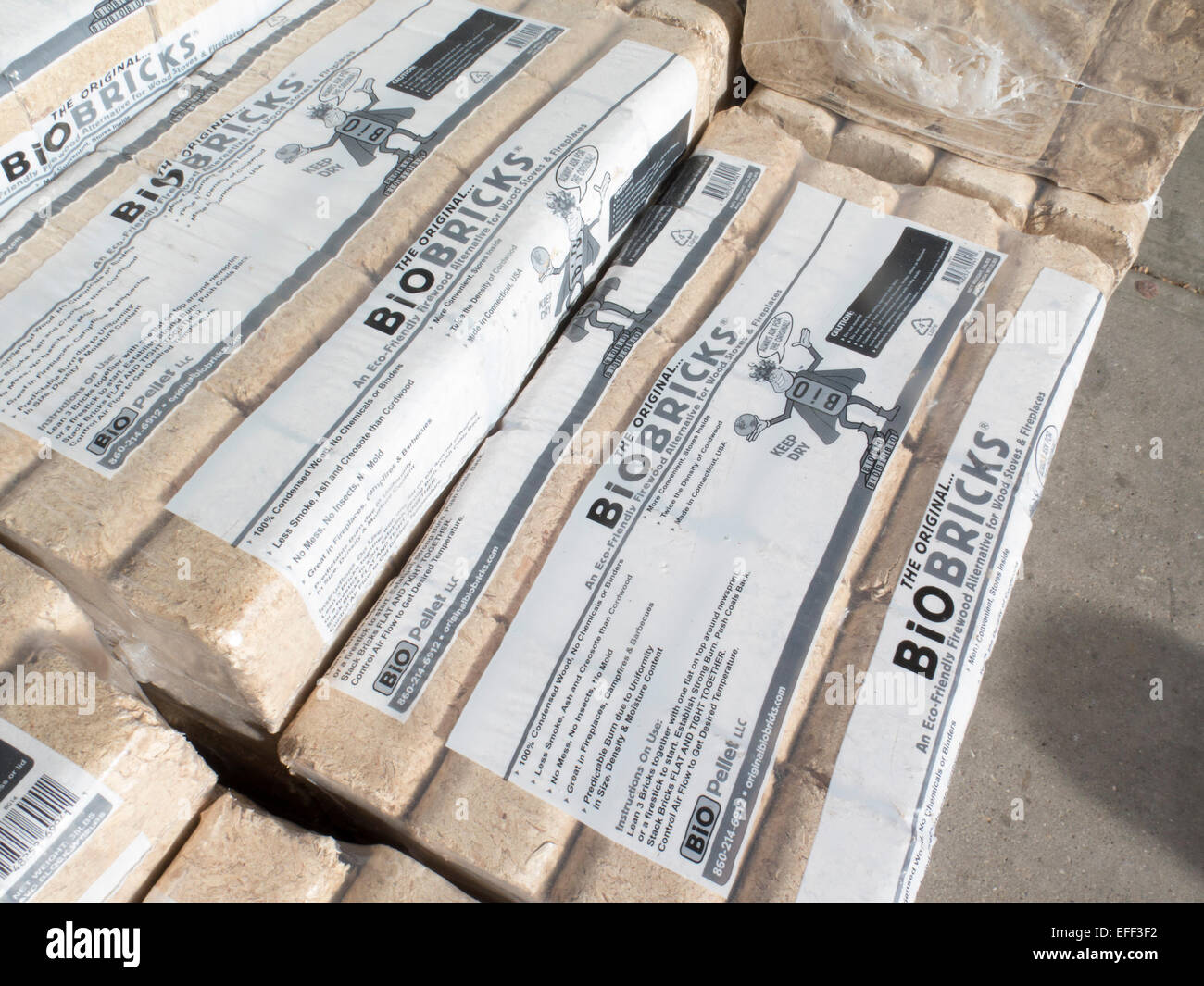 BioBricks, a compressed wood manufactured log is used in fireplaces and ...