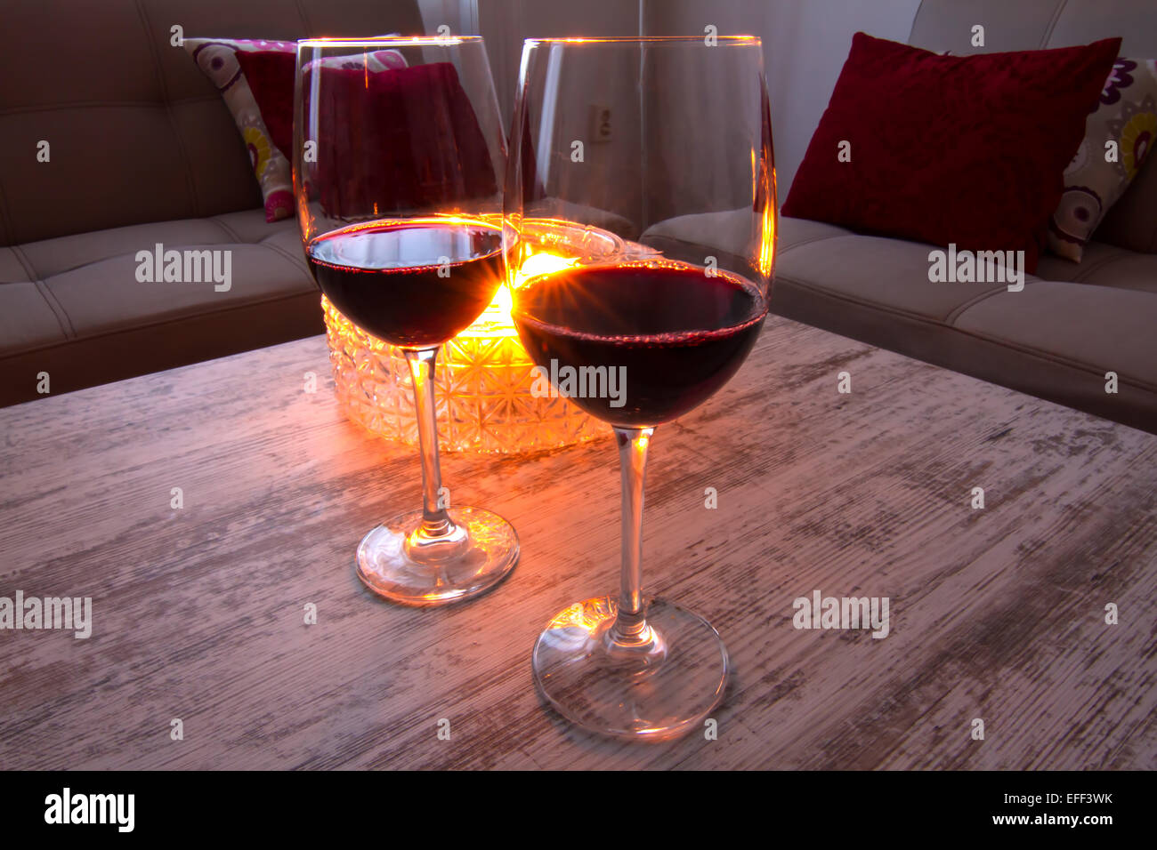 Drinking wine, a romantic moment Stock Photo - Alamy