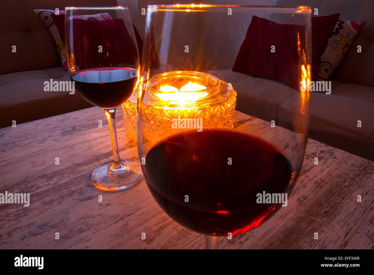 Drinking wine, a romantic moment Stock Photo - Alamy