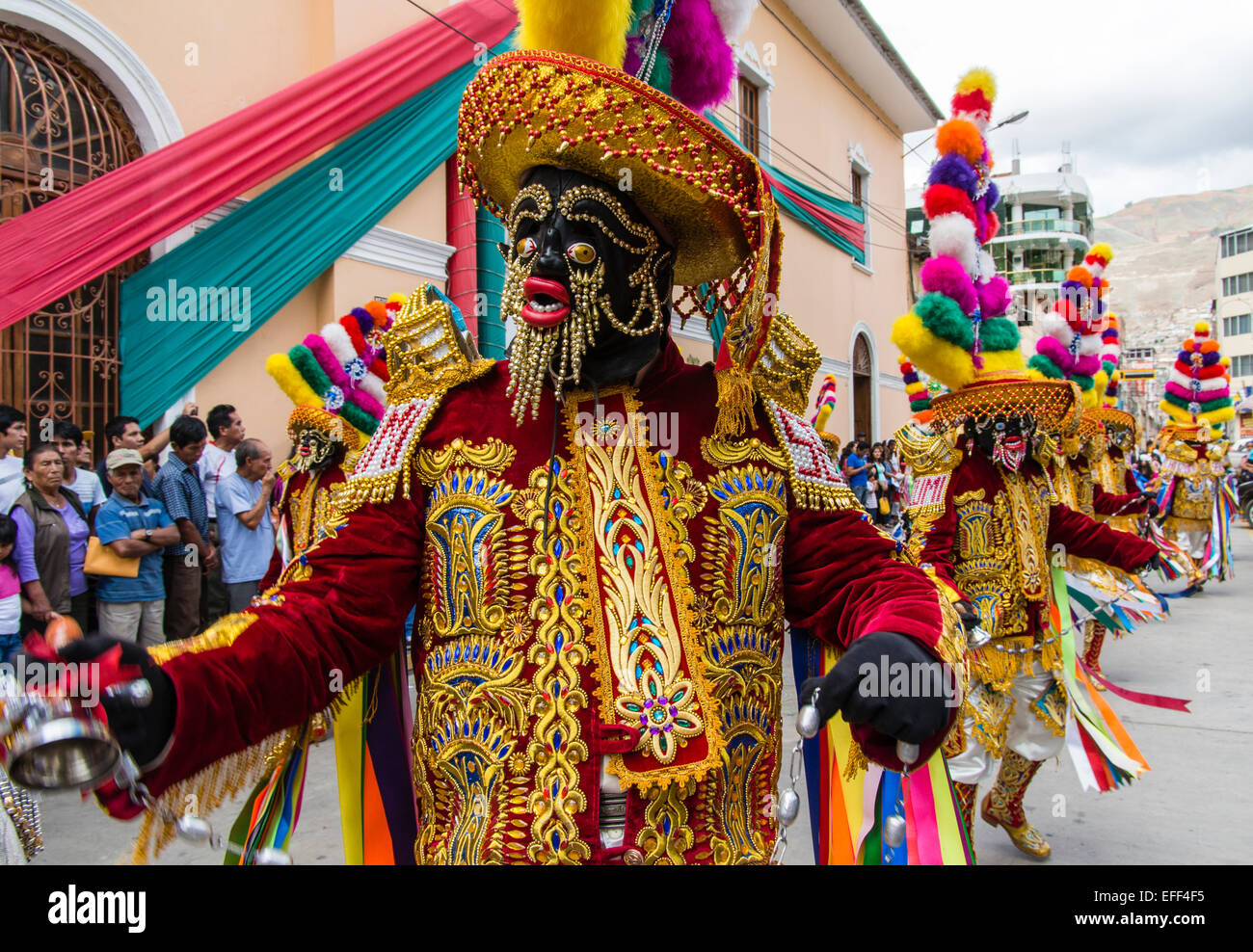Negritos folk parade in Huanuco. Peru Stock Photo - Alamy