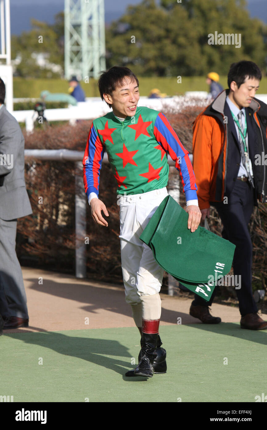 Kyoto, Japan. 1st Feb, 2015. Ken Tanaka Horse Racing : Jockey Ken ...