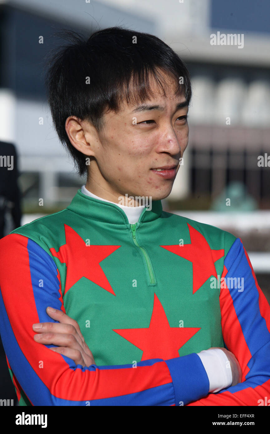 Kyoto, Japan. 1st Feb, 2015. Ken Tanaka Horse Racing : Jockey Ken ...