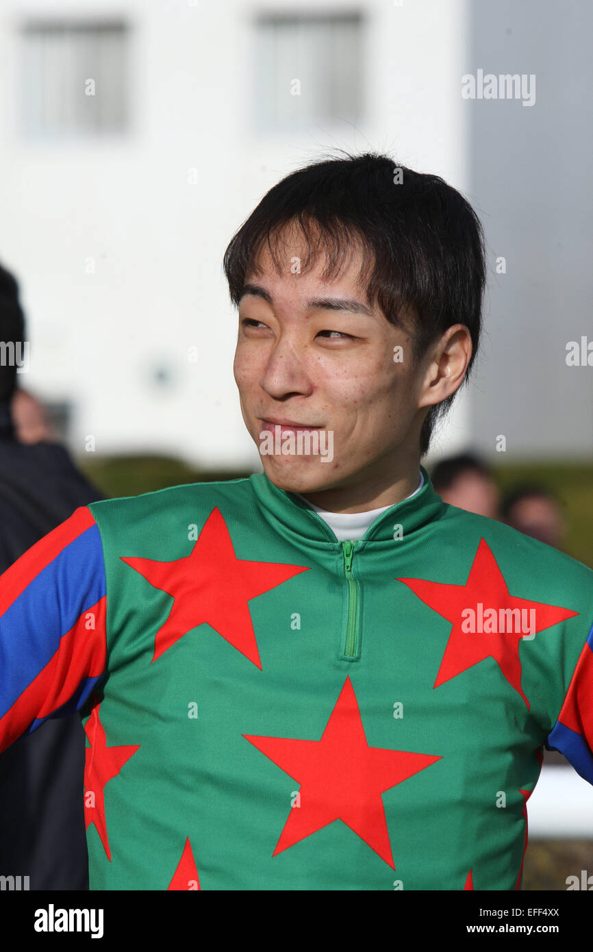 Kyoto, Japan. 1st Feb, 2015. Ken Tanaka Horse Racing : Jockey Ken ...