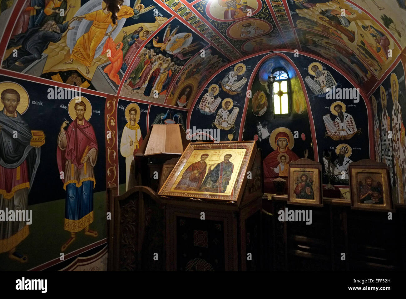 Interior Small Greek Orthodox Chapel Stock Photos & Interior Small ...